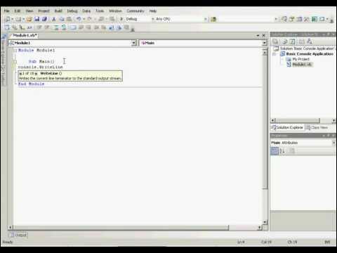 Mkhan Tutorials: How to Create a Console Application in VB.Net - YouTube