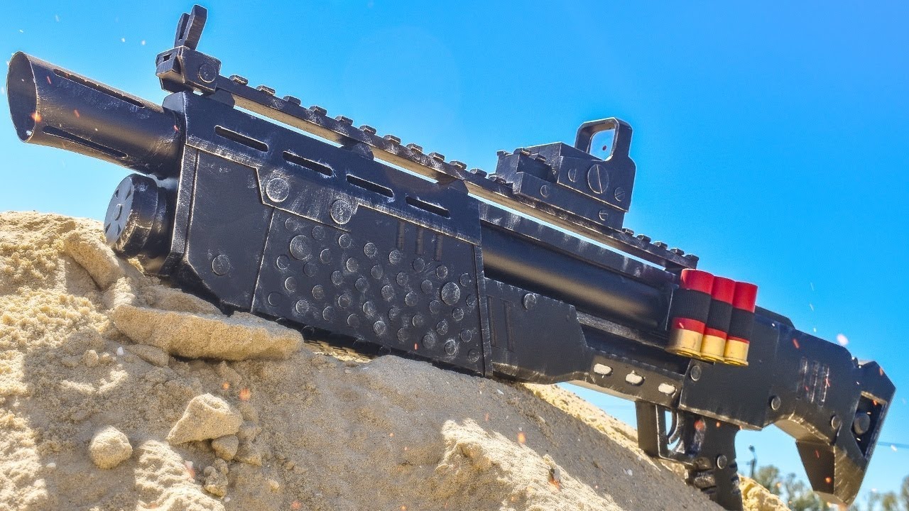 HEAVY SHOTGUN FROM FORTNITE: BATTLE ROYALE HOW TO MAKE DIY - YouTube