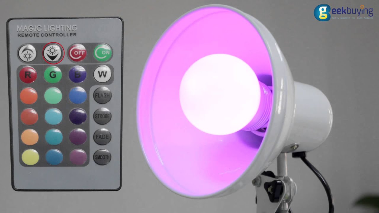 5W RGB LED Bulb 16 Colors 4 Changing Mode with IR Remote - YouTube