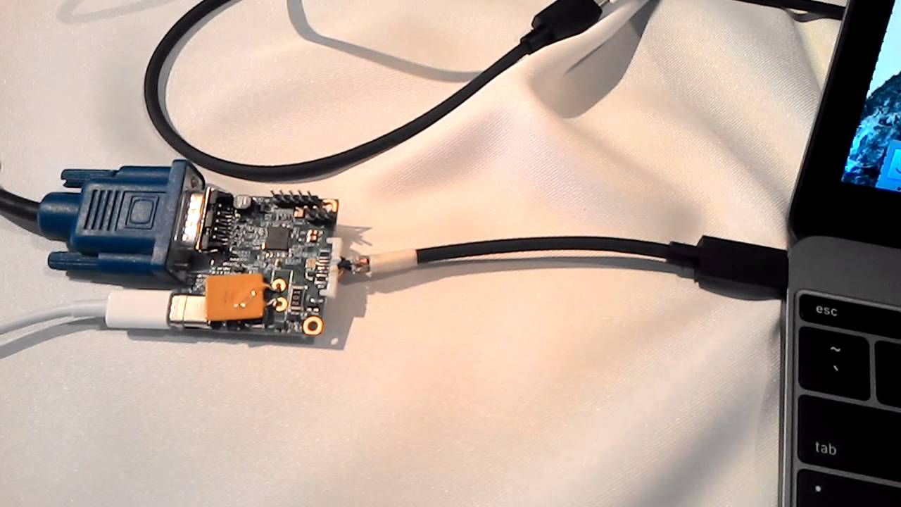 BizLink USB Type-C VGA dongle, live demo of charging Apple Macbook ...