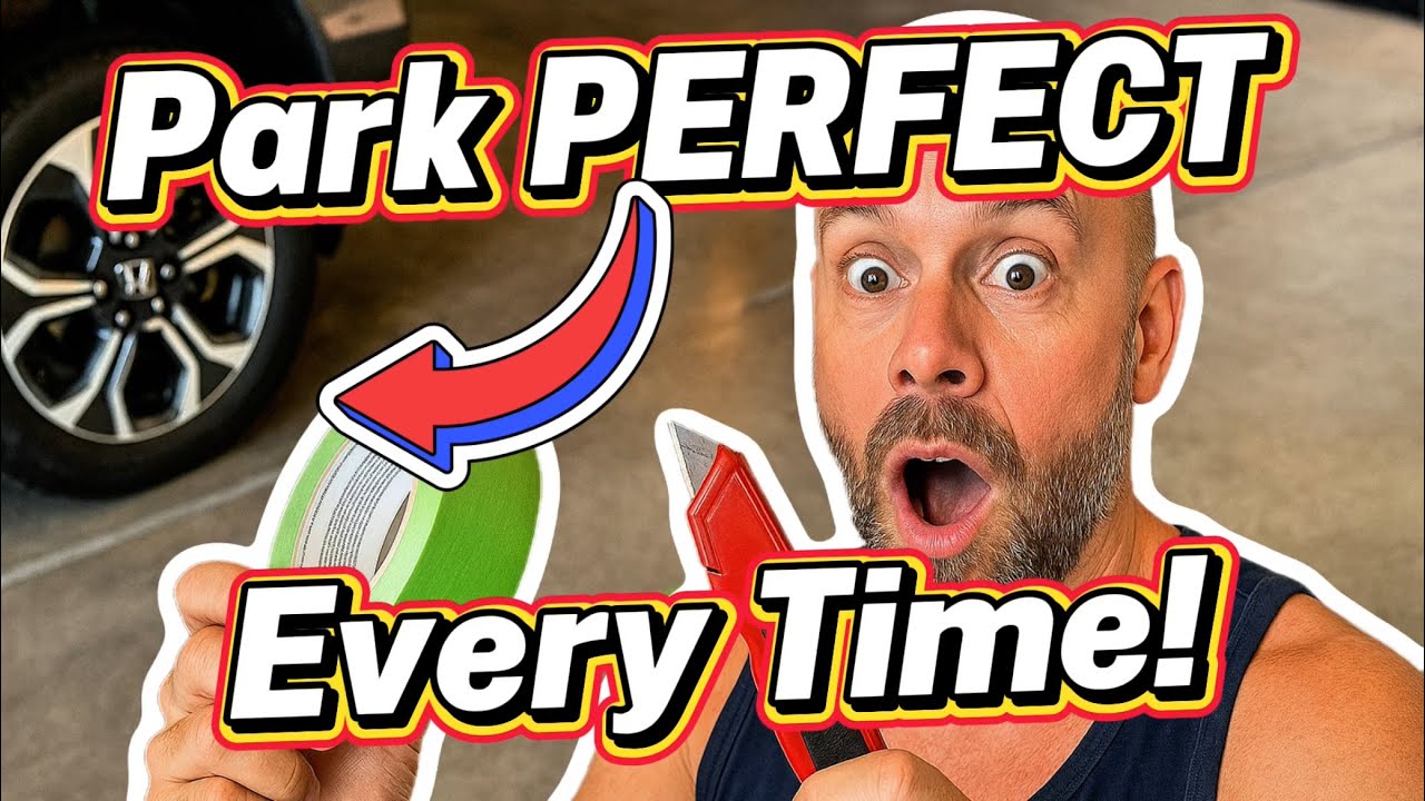 Home Garage Parking Spot Marking For Backing Into a Parking Space - YouTube