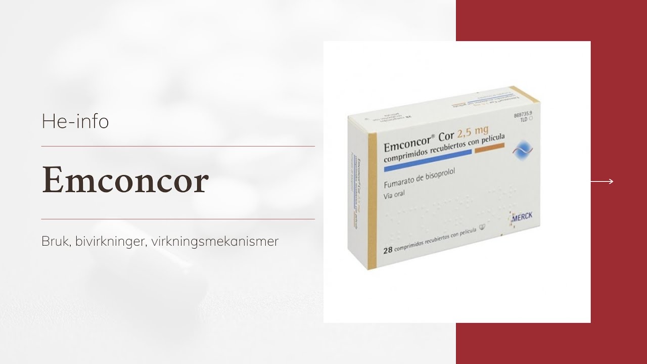 #Emconcor : Indikasjoner, kontraindikasjoner, dosering, bivirkninger ...