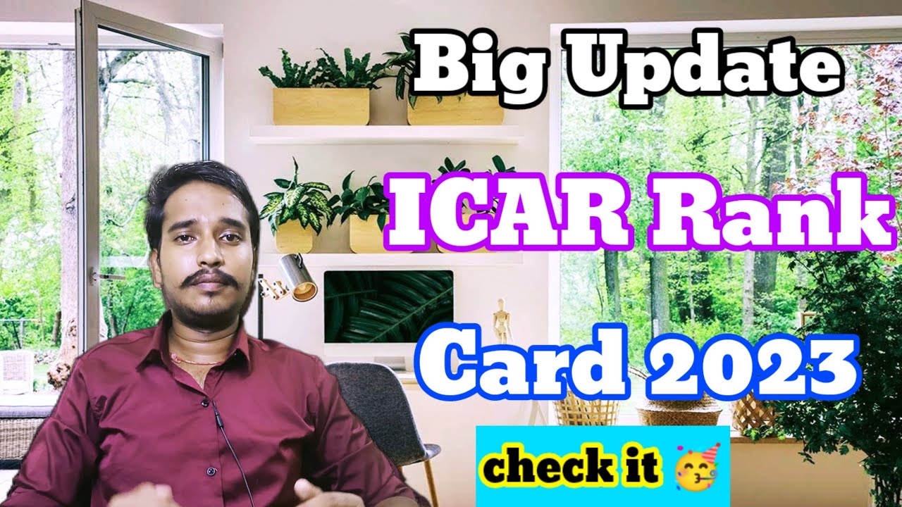 icar rank card update in English | icar rank card 2023 update 🔥Check it ...