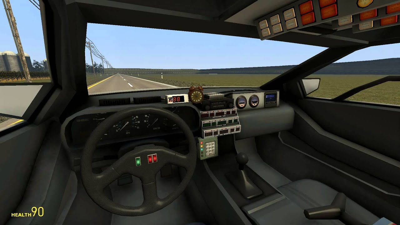 Garry's Mod DeLorean Car Review - YouTube
