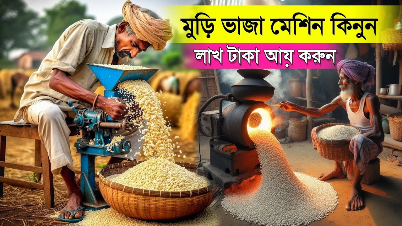 মুড়ি ভাজা মেশিন দিয়ে লাখ টাকা আয় করুন। Puffed Rice making machine ...