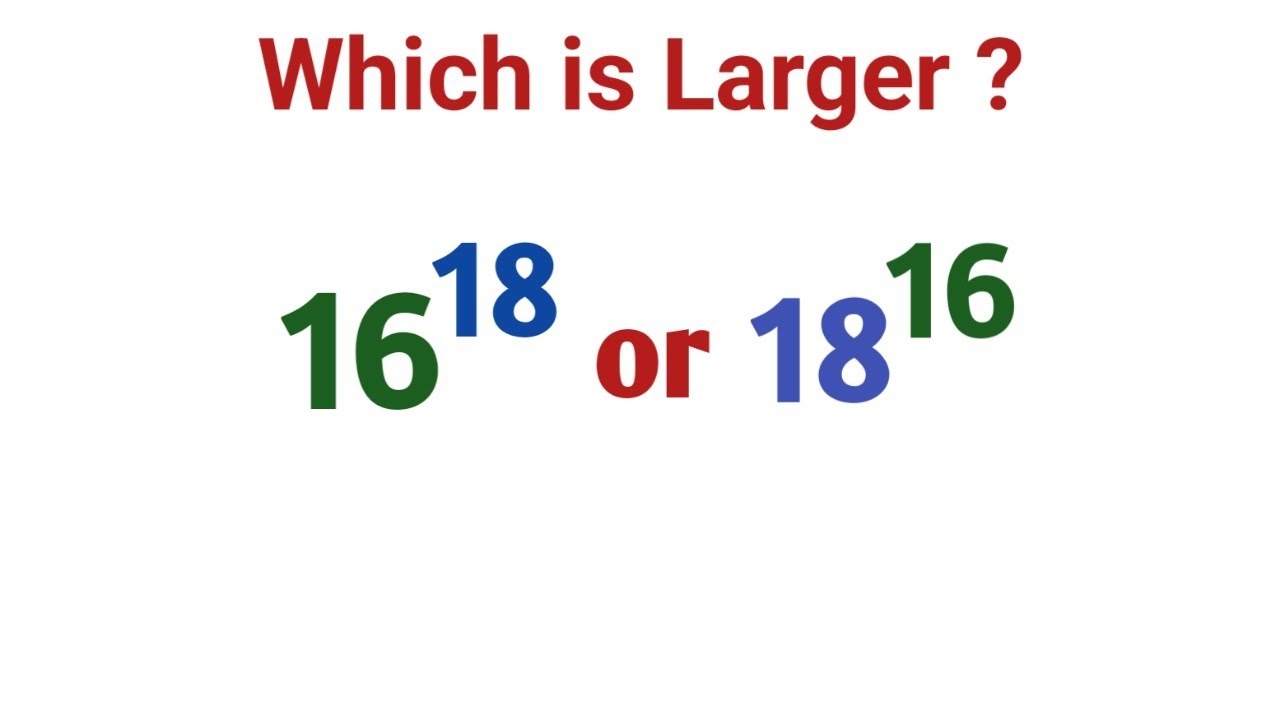 Math Olympaid | A Nice Algebra Problem | Compare :16^18vs18^16 | a nice ...