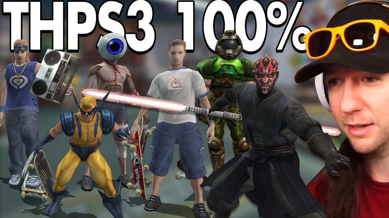 THPS3PC 100% CAREER ALL CHARACTERS - YouTube