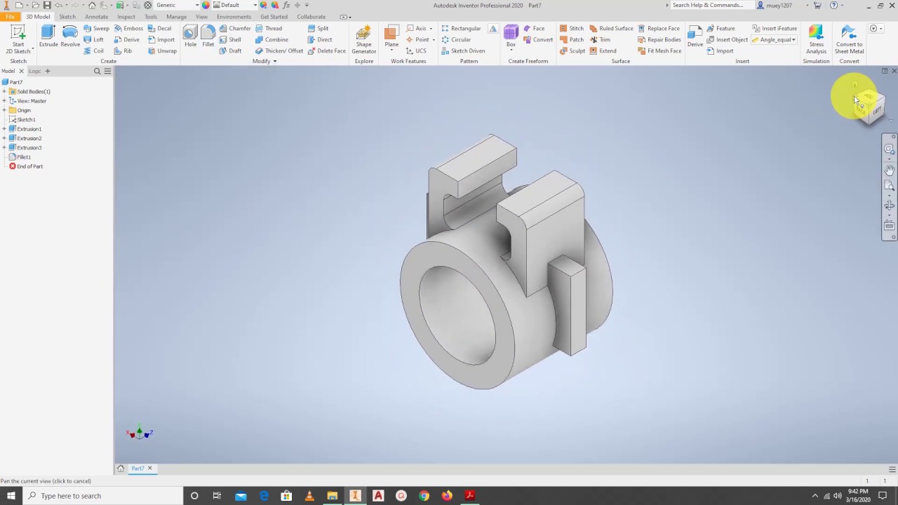 Inventor 3D Tutorial basic (CL Jig) - YouTube