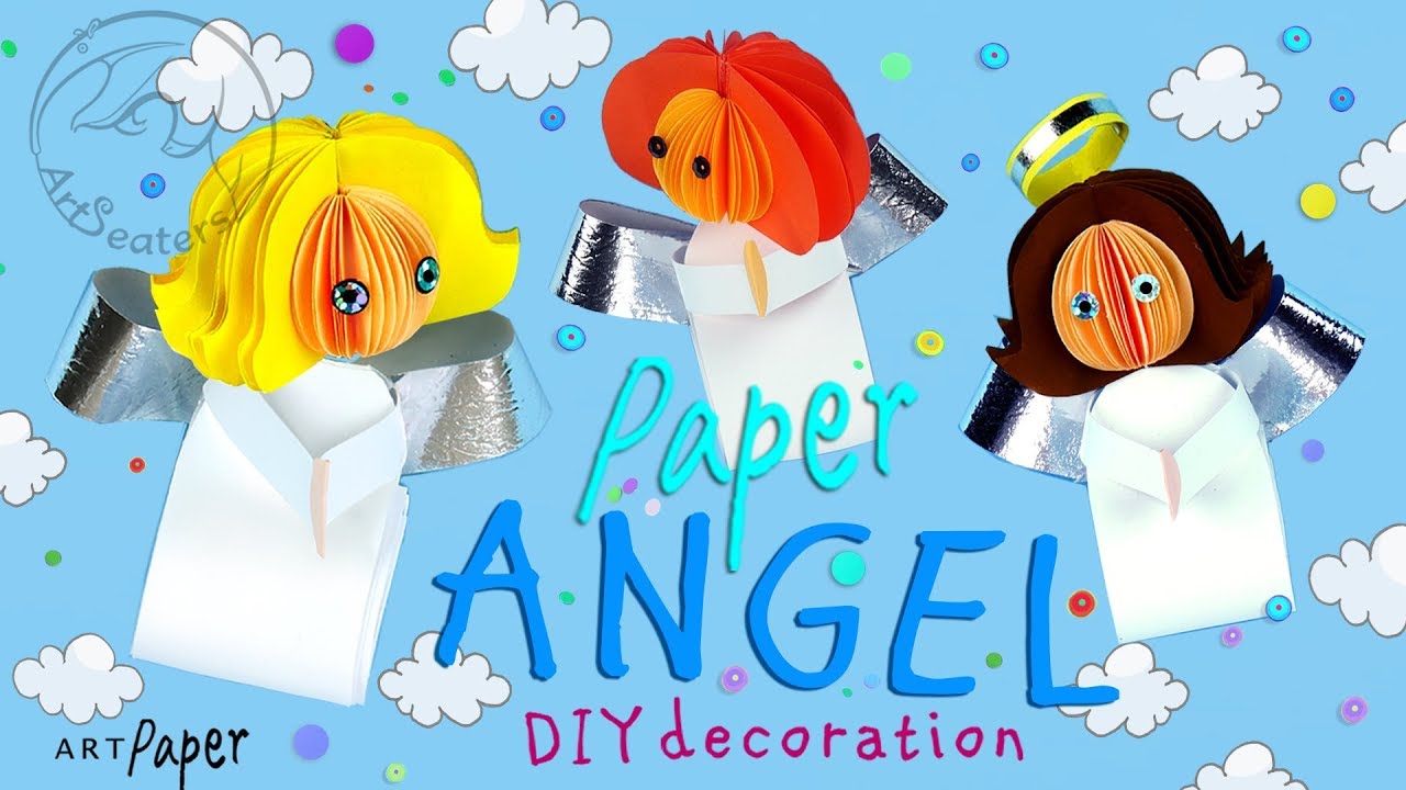 How to make paper angels step by step - YouTube