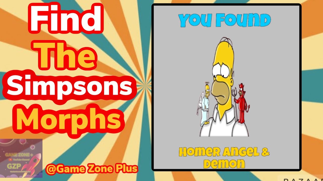 How to find “Homer Angel & Demon” Morph in Find the Simpsons Game. # ...