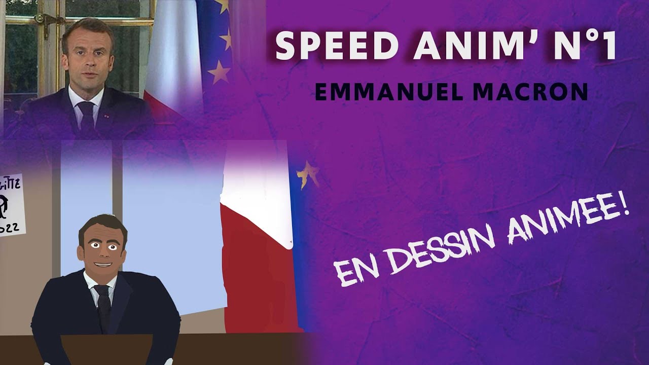 SPEED ANIM' n1 °Emmanuel macron en dessin animée - YouTube