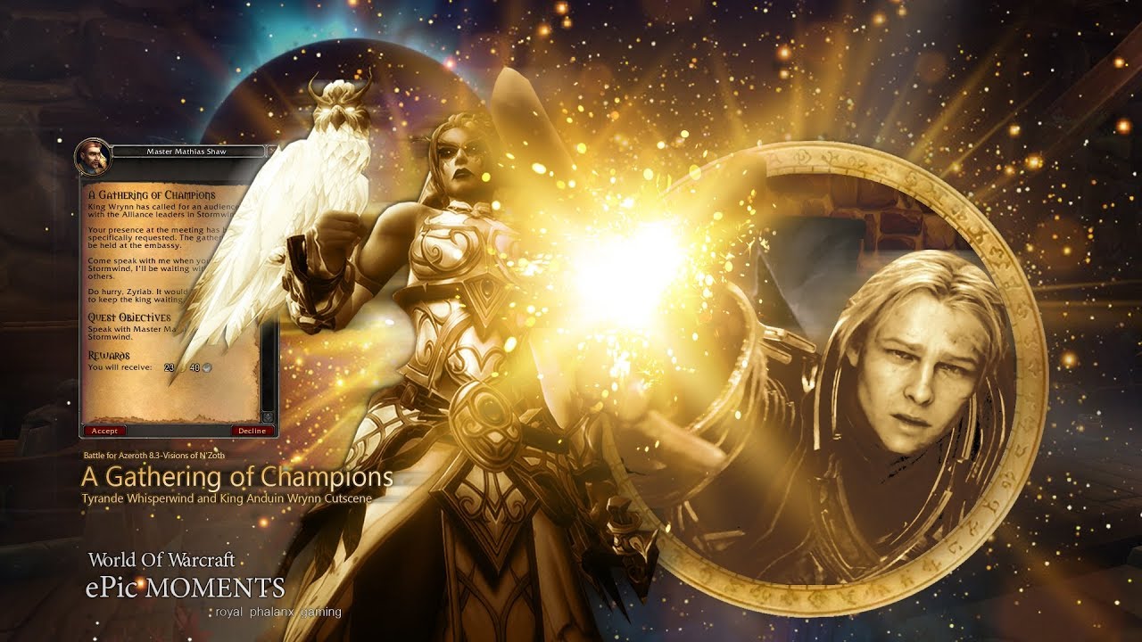 The Heart of Azeroth END Cutscene + A Gathering of Champions-Tyrande vs ...