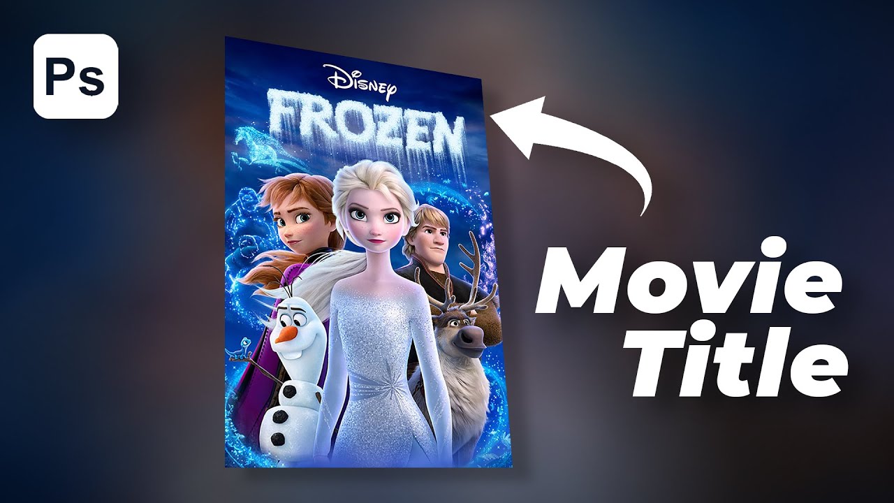 Frozen Movie Title Design in Photoshop Tutorial - YouTube
