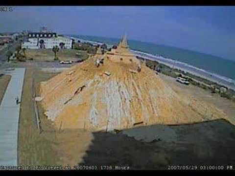 World's Tallest Sandcastle, Time Lapse Construction - YouTube