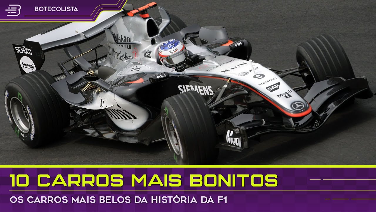 Os 10 Carros Mais Bonitos da História da Fórmula 1 - YouTube