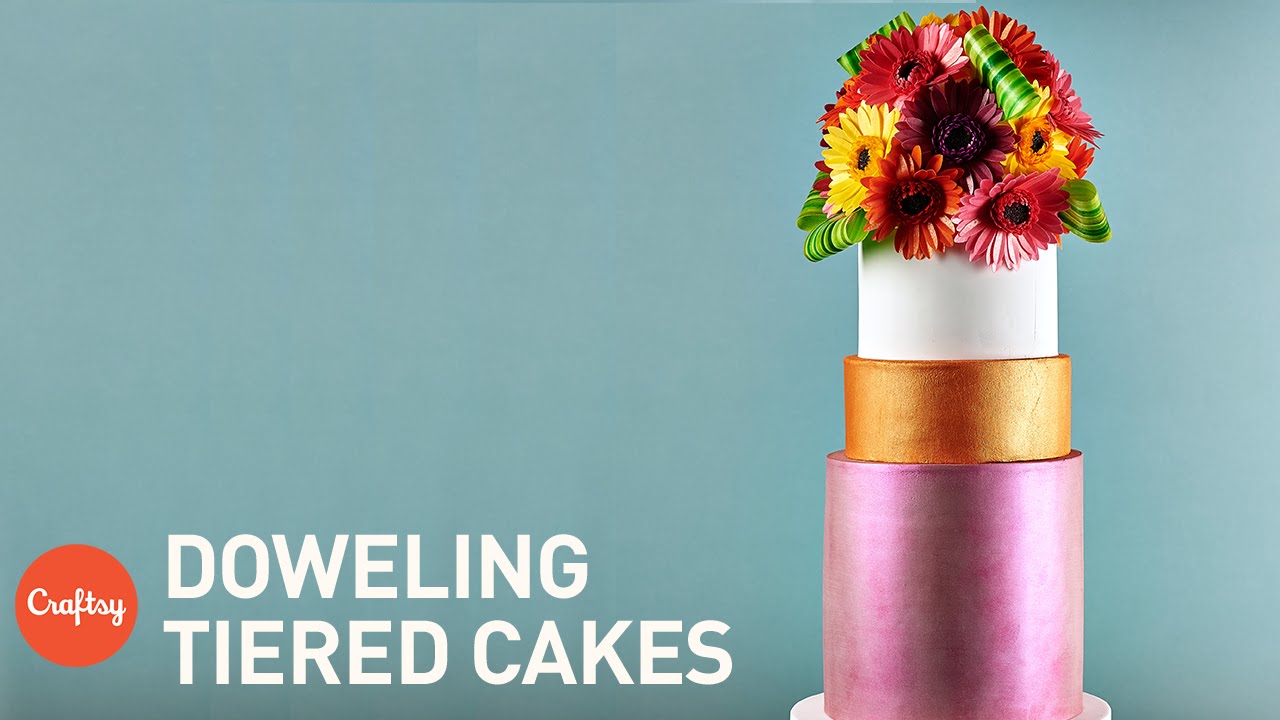 Stacking (Doweling) a Tiered Cake | Professional Cake Decorating Tips ...
