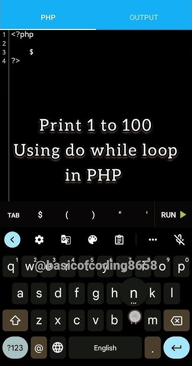 Print 1 To 100 Using Do While Loop In Php👍phpdowhilelooploopbasicofcodingcodingseries