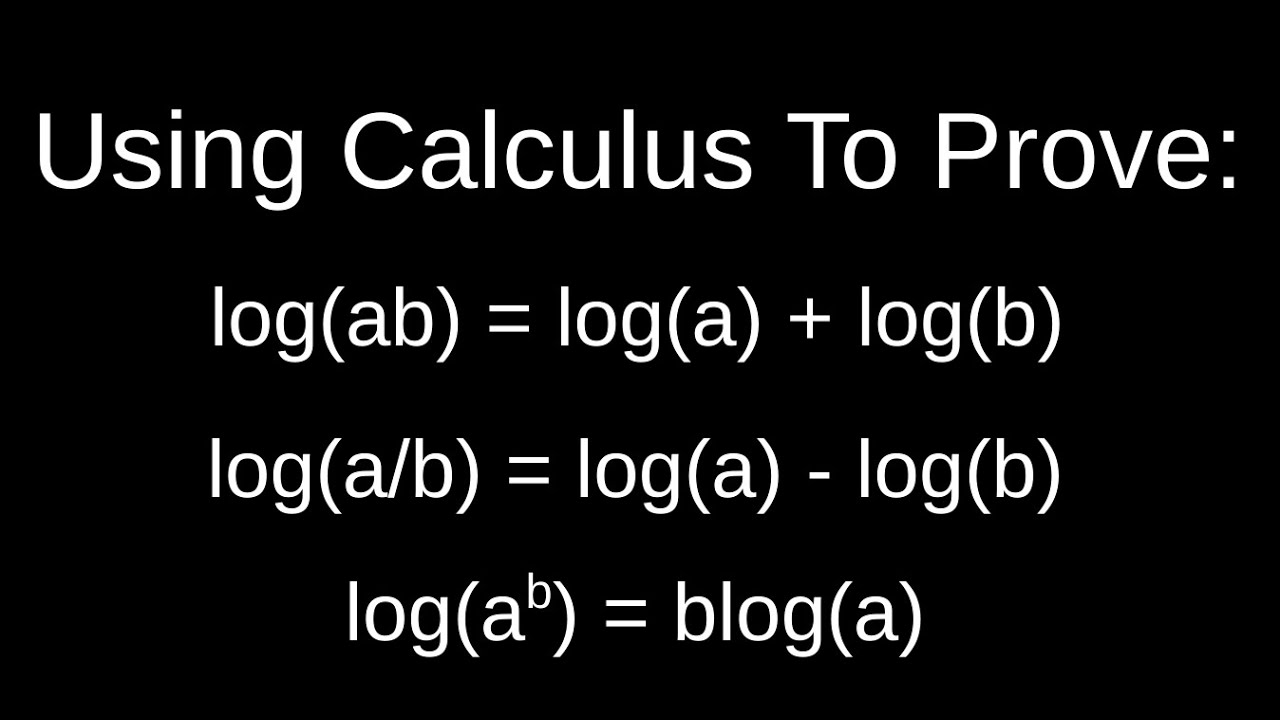 Proof Of Log Properties - YouTube