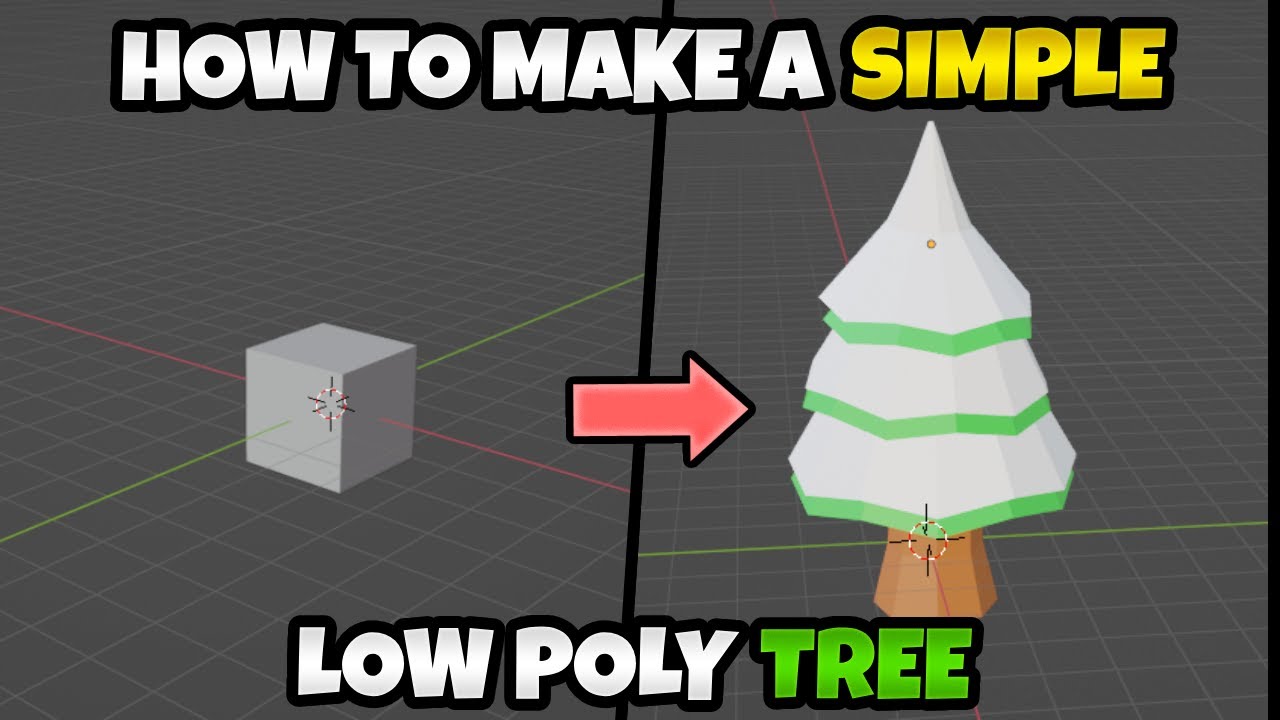 Low Poly Winter Tree Tutorial - YouTube