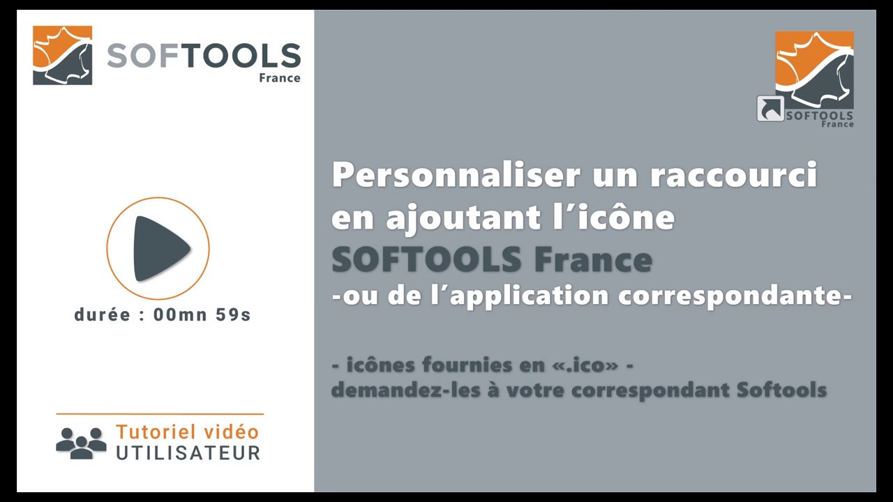 RACCOURCI 2 (pc) – personnaliser un raccourci en ajoutant l’icone SOFTOOLS France - YouTube