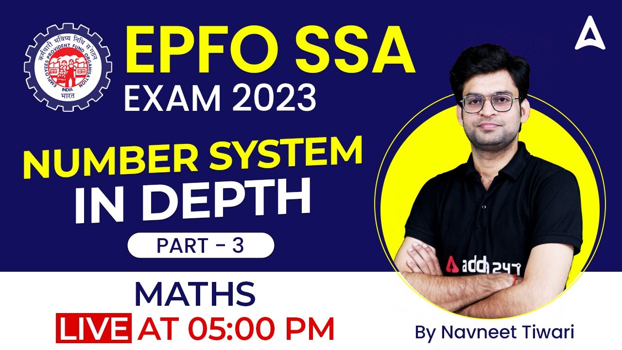 EPFO SSA 2023 | EPFO SSA Maths by Navneet Tiwari | Number System Maths ...