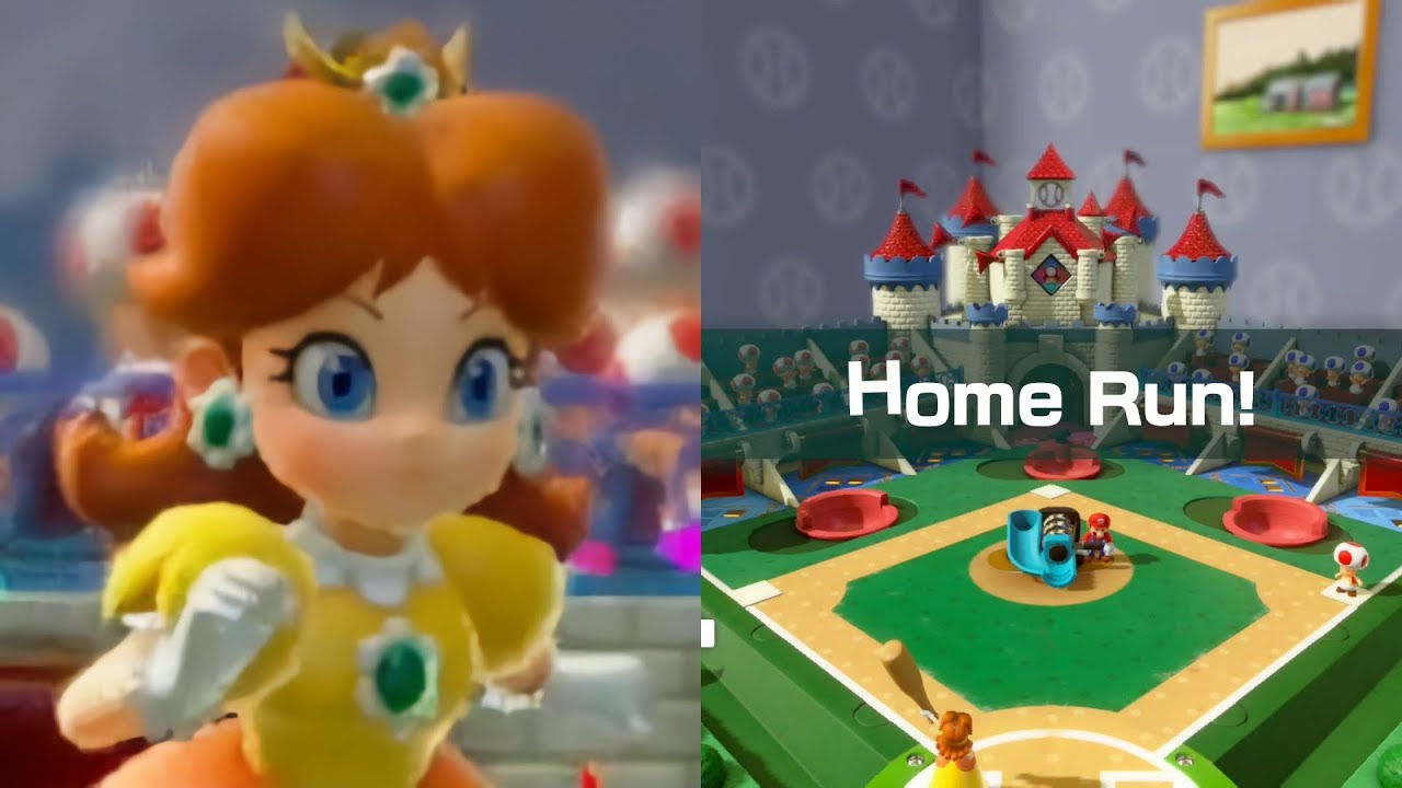Super Mario Party Mini League Baseball Daisy vs Mario #24 - YouTube