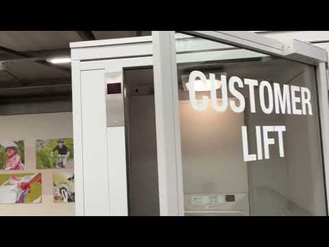 Worn out Phoenix platform lift at Halfords - YouTube