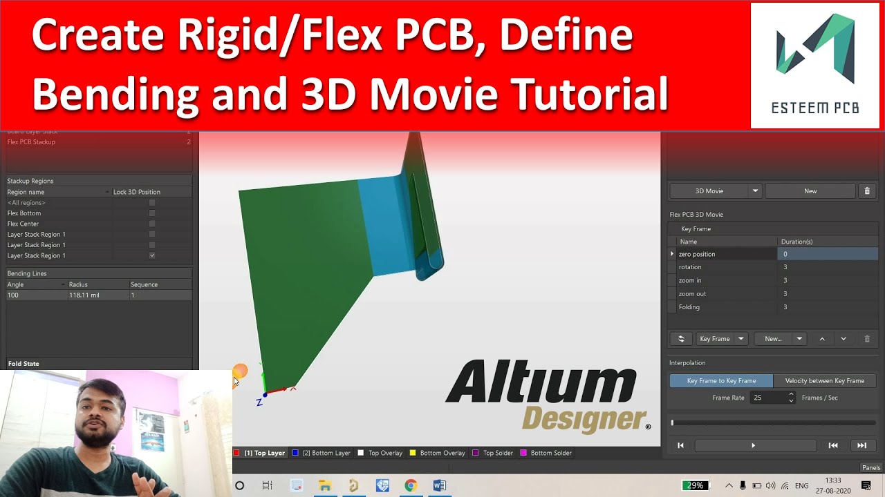 Rigid/Flex PCB, Bending of PCB, and 3D Movie in Altium Designer 20 ...