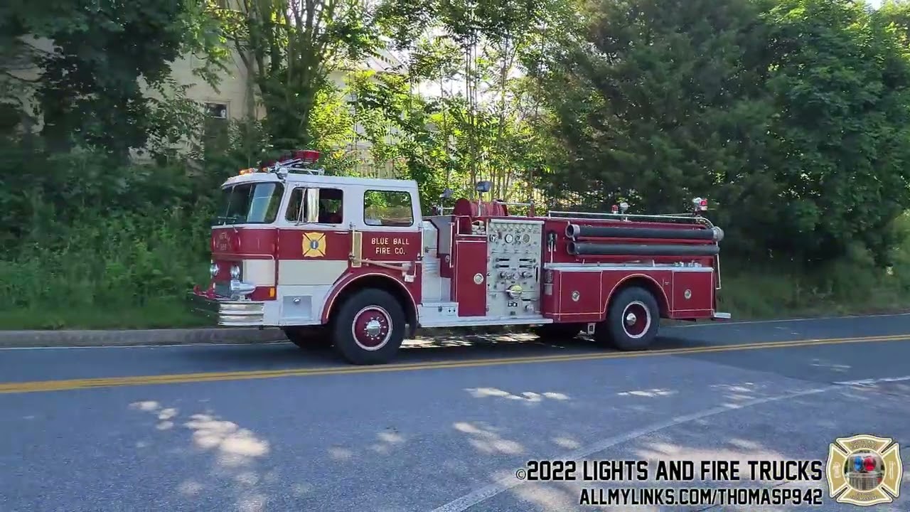 1977 Blue Ball PA Hahn Fire Engine Detroit Diesel Jake Brake - YouTube