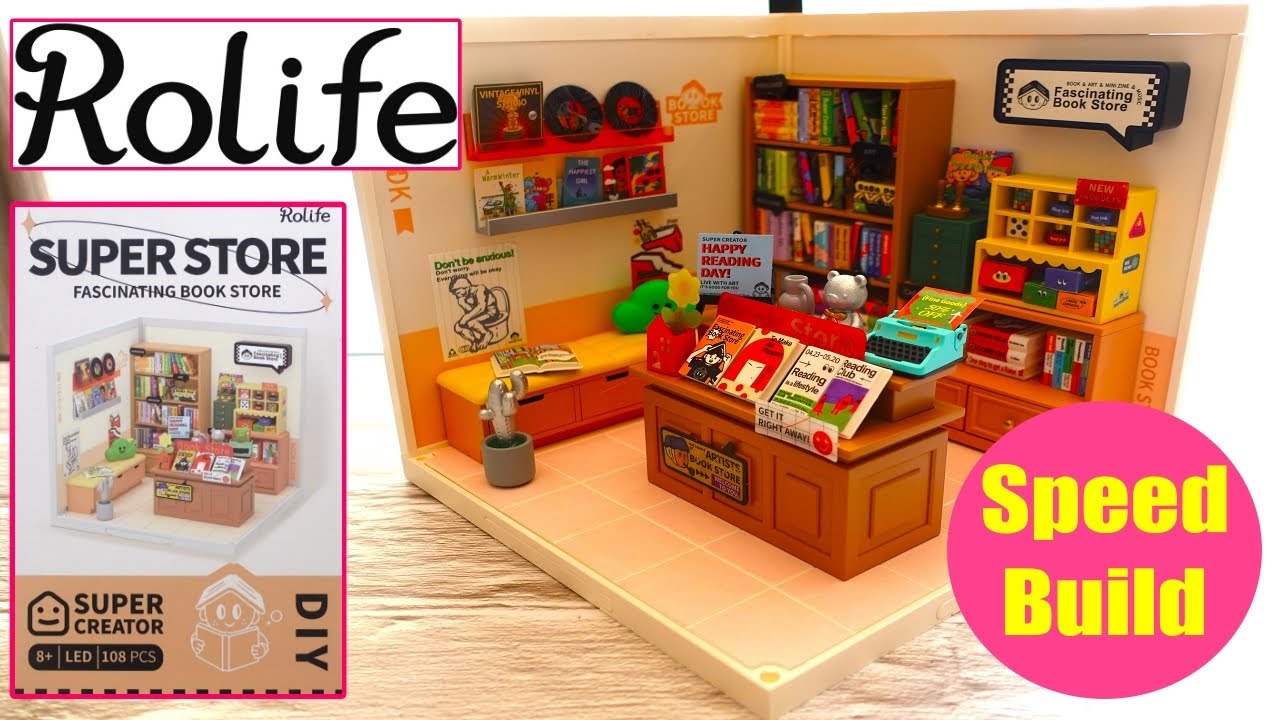 Awesome Speed Build | ROLIFE Super Creator Fascinating Book Store - YouTube