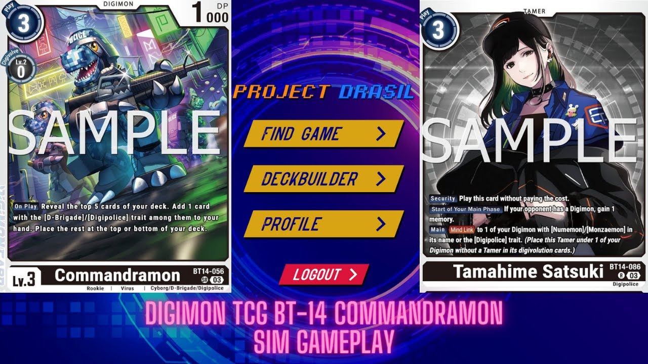 SWARM THE BATTLE! D-brigade / Digipolice Sim Gameplay | Digimon TCG ...