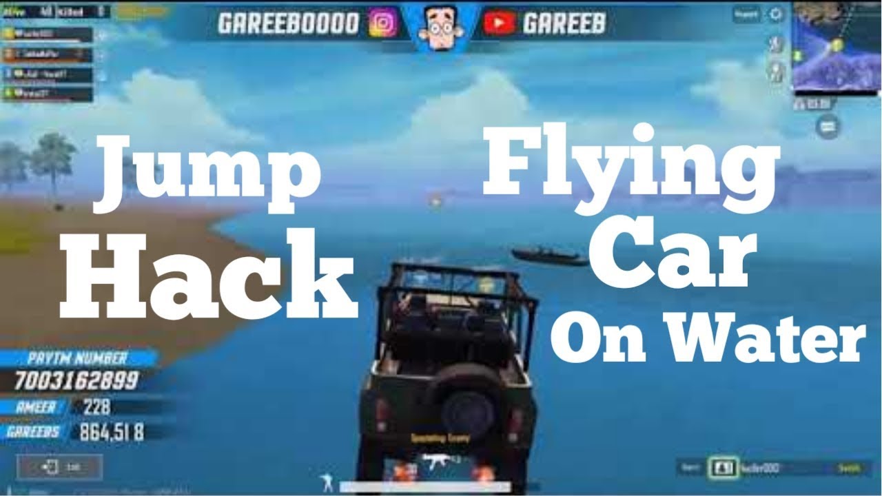 Pubg Mobile Flying Car On Water , Jump Hack , Speed Hack And No Recoil Hack | Sharma Ji Gamings ...