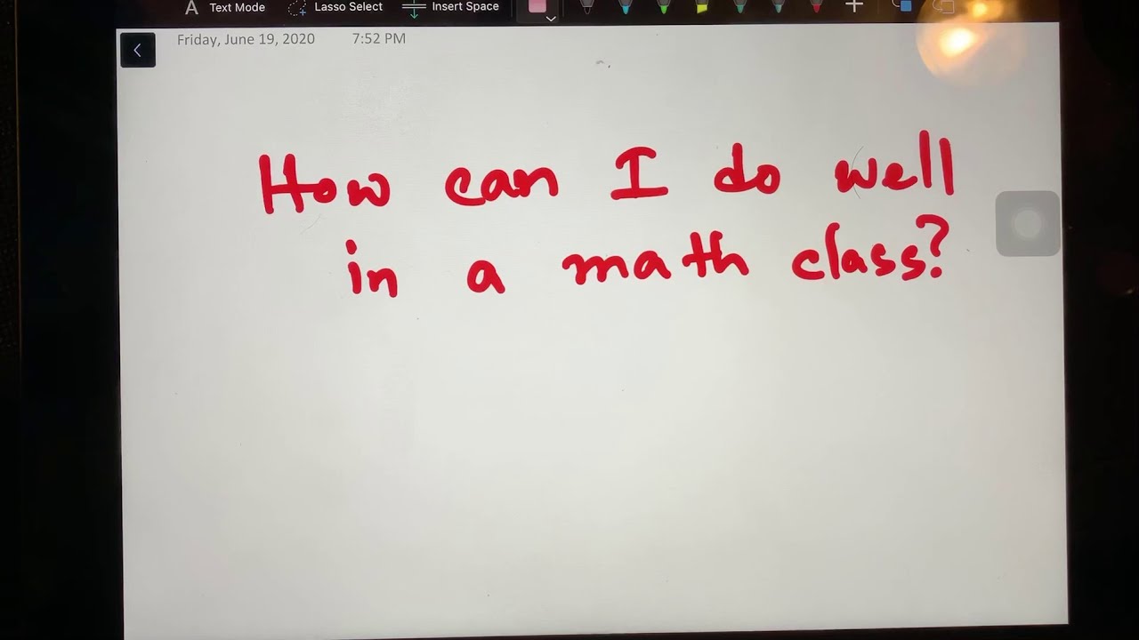 How can I do well in a math class! - YouTube
