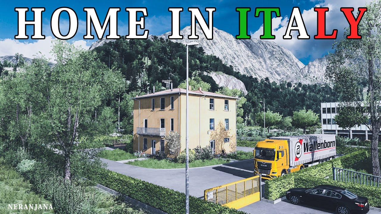 ETS2 Mod | House in Italy with garage, parking, service and fuel | Euro ...