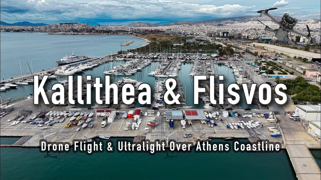 Aerial Tour over Athens Riviera | Flisvos Marina & a Long Flight Moment ...
