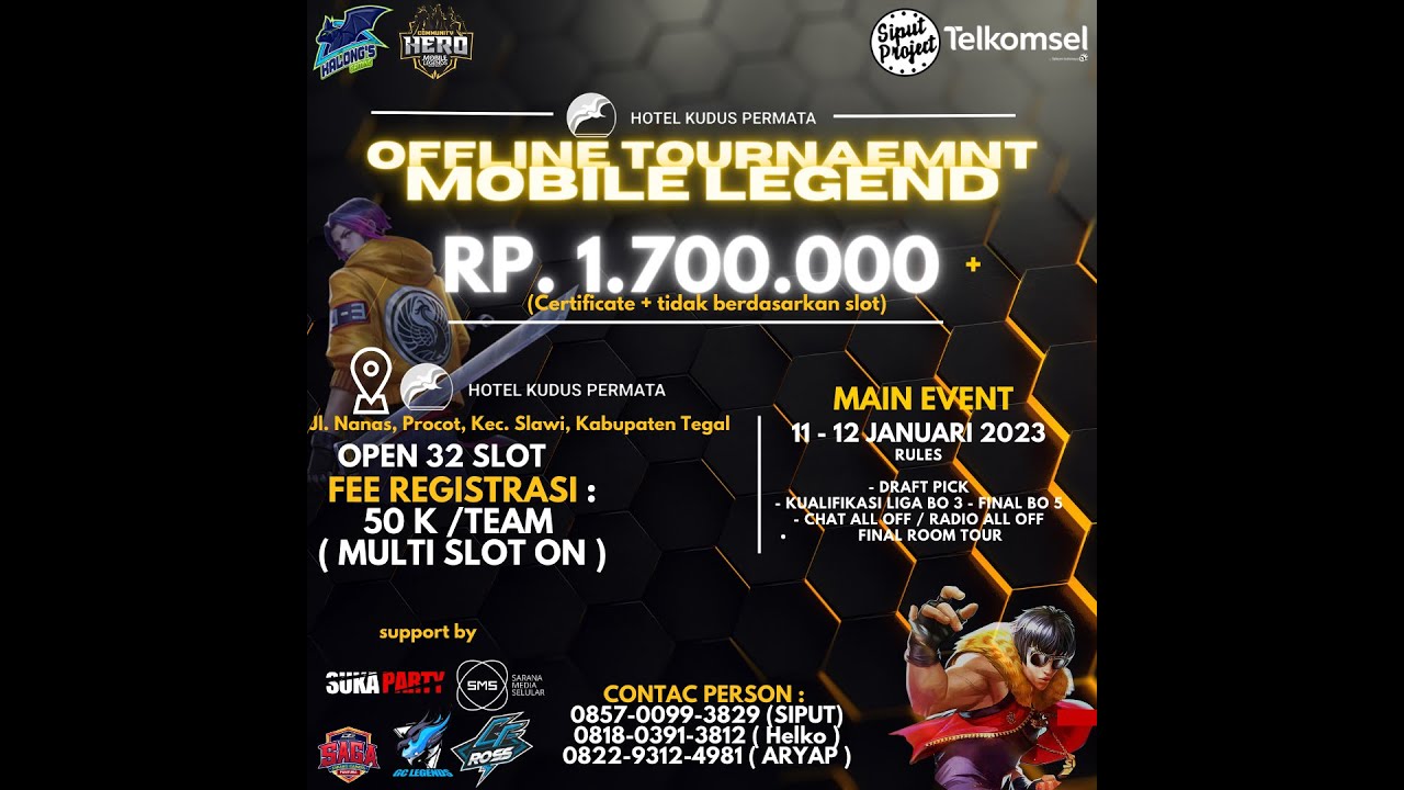 [ LIVE ] OFFLINE TOURNAMENT MLBB HOTEL KUDUS PERMATA - YouTube