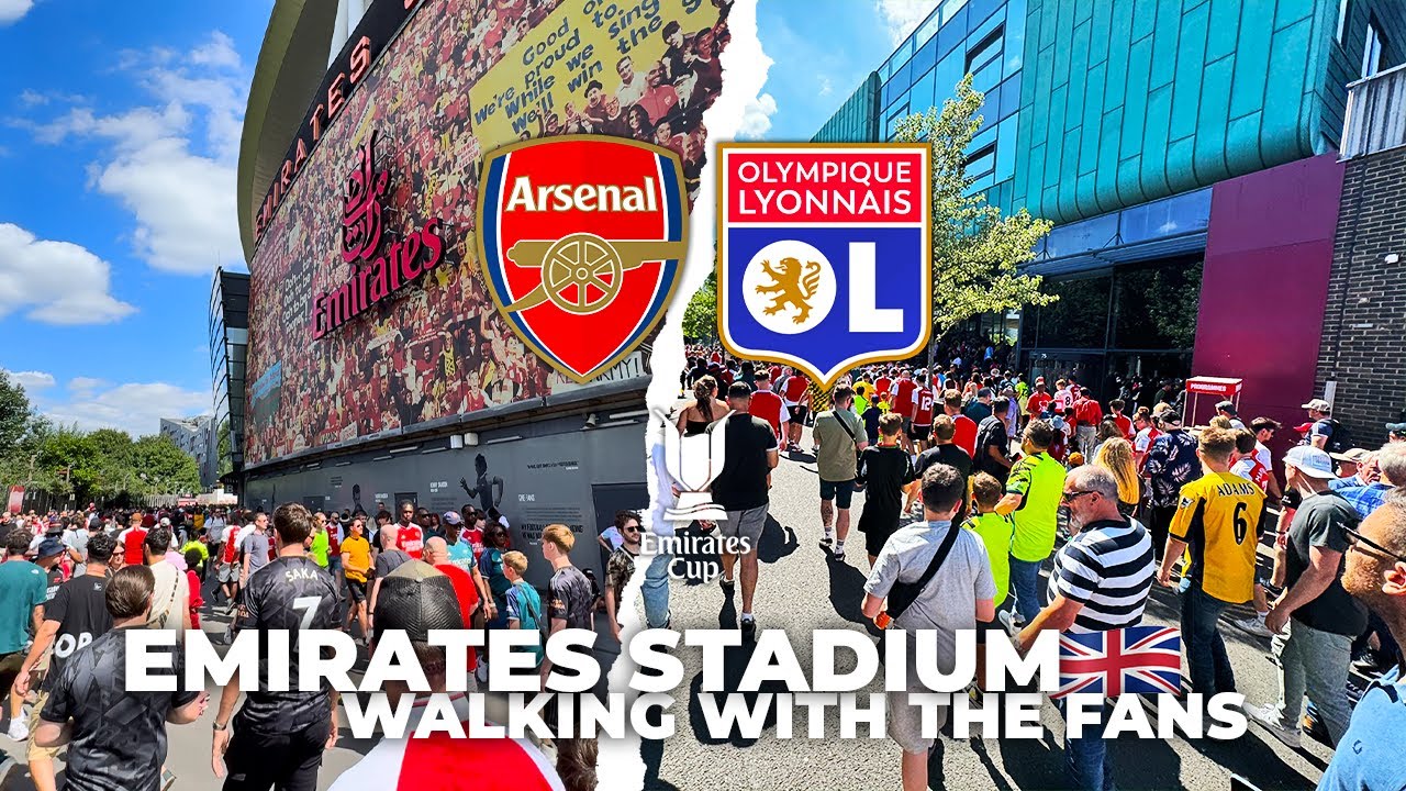 Arsenal vs Lyon - Emirates Cup Final - walk around the stadium 1h ...