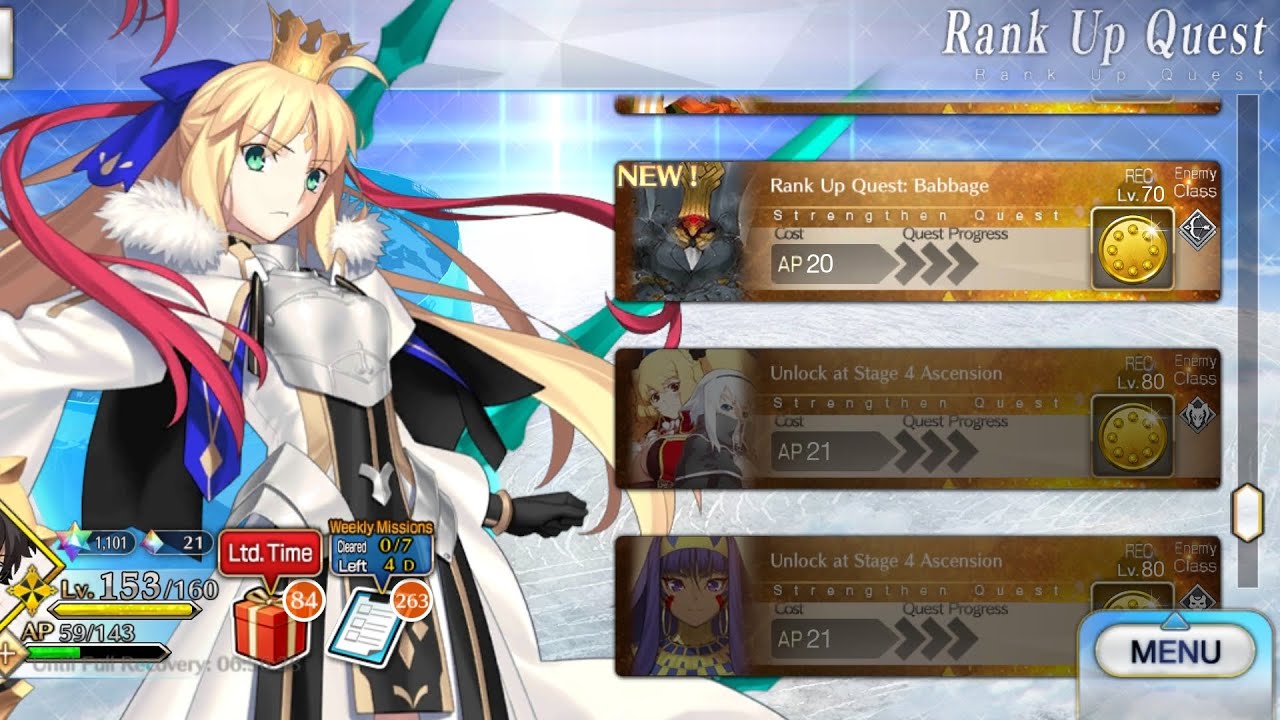 Fate Grand Order Rank Up Quest: Babbage - YouTube