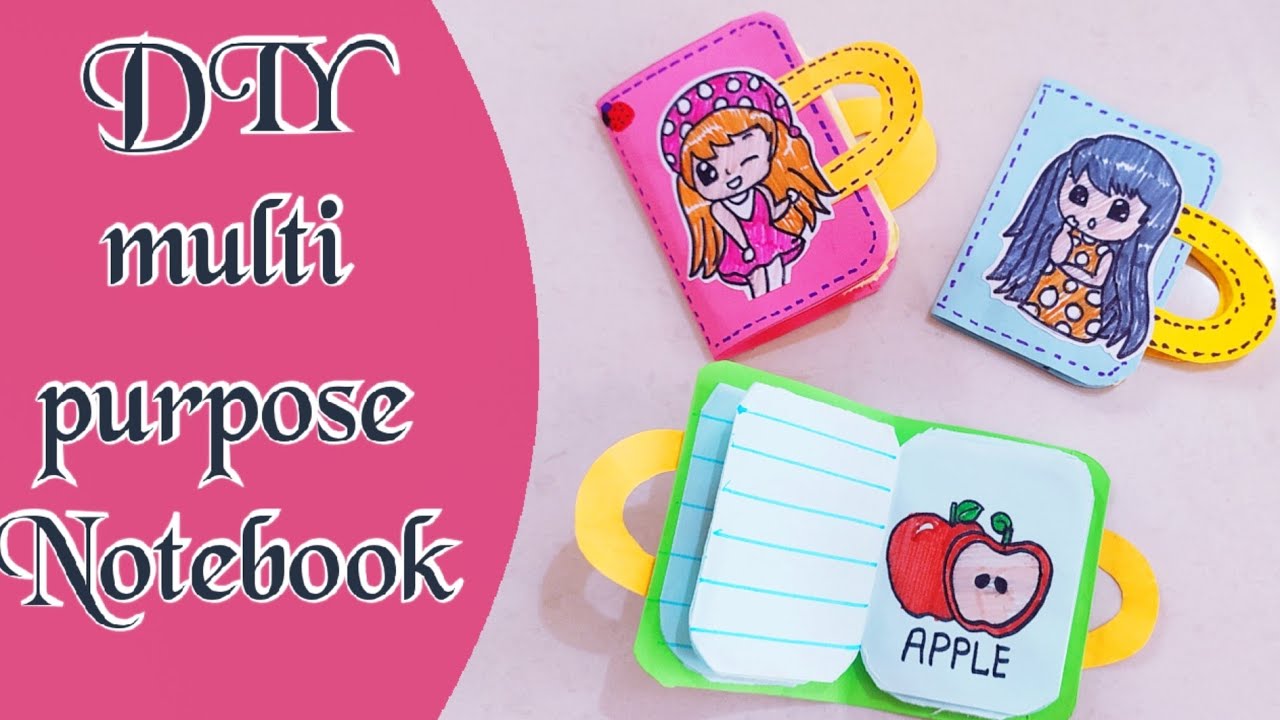 DIY Multipurpose mini notebook/back to school/paper diary chart craft ...