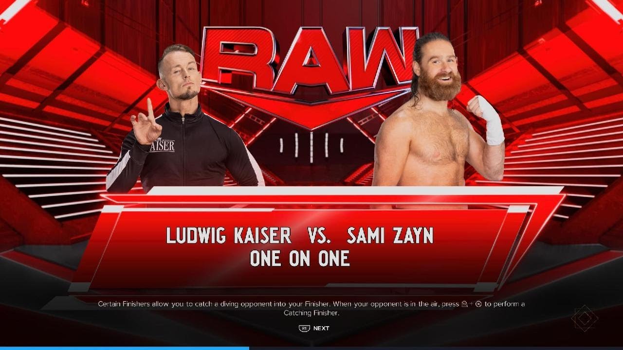 WWE 2K24 Sami Zayn Vs Ludwig Kaiser - YouTube