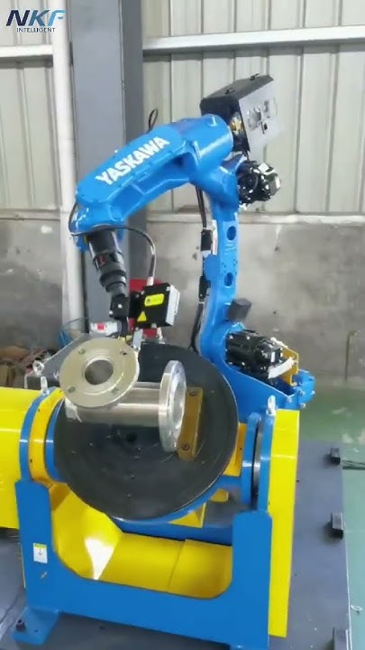 Our two-axis P type positioner, support #Yaskawa robot, is applied to welding indudstrial parts ...