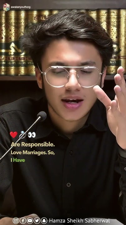 Hamza shaikh..arrange marriage v/s love marriage - YouTube