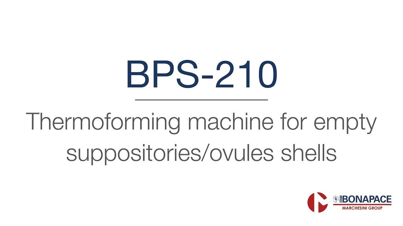 BPS-210 Thermoforming machine for empty SUPPOSITORY/OVULE shells - YouTube