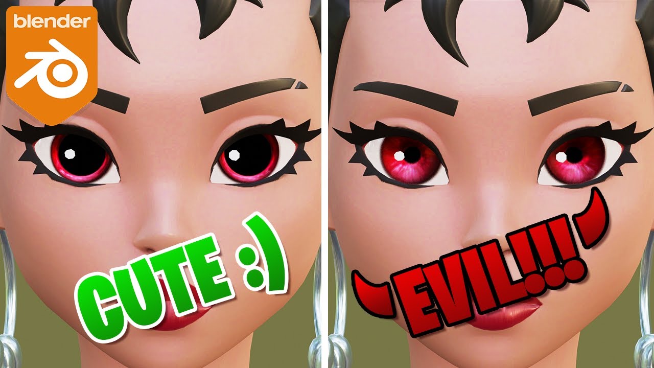 Scale pupils for 3D Fortnite models! (Blender) - YouTube