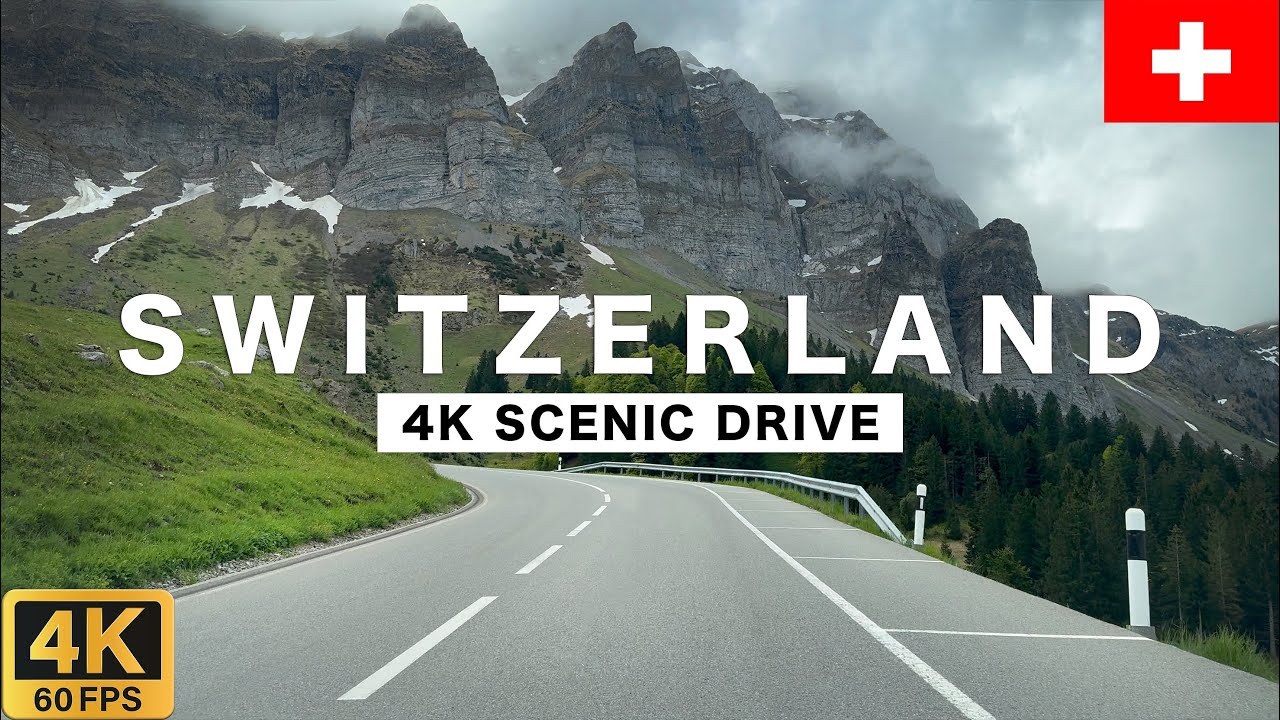 SWISS🇨🇭ALPS | Relaxing Countryside Drive | Alpine Village Tour on a ...