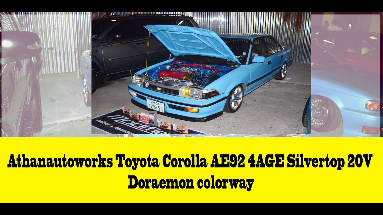 Athanautoworks Toyota Corolla AE92 4AGE Silvertop 20V Doraemon colorway ...
