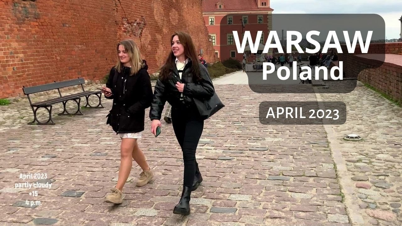 WARSAW Spring in the Old Town 🏙️Walking street no talking 🌤️ Walking ...
