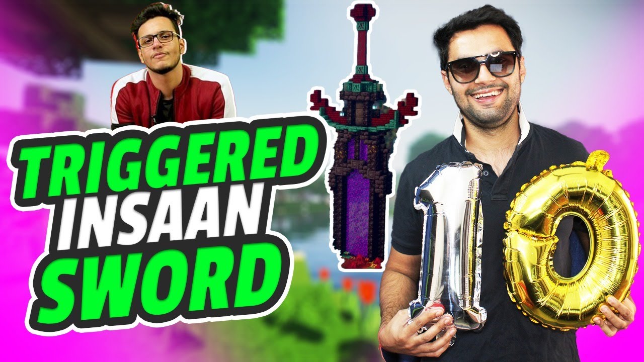 TRIGGERED INSAAN SWORD 10M SPECIAL | Minecraft India | Minecraft SMP ...