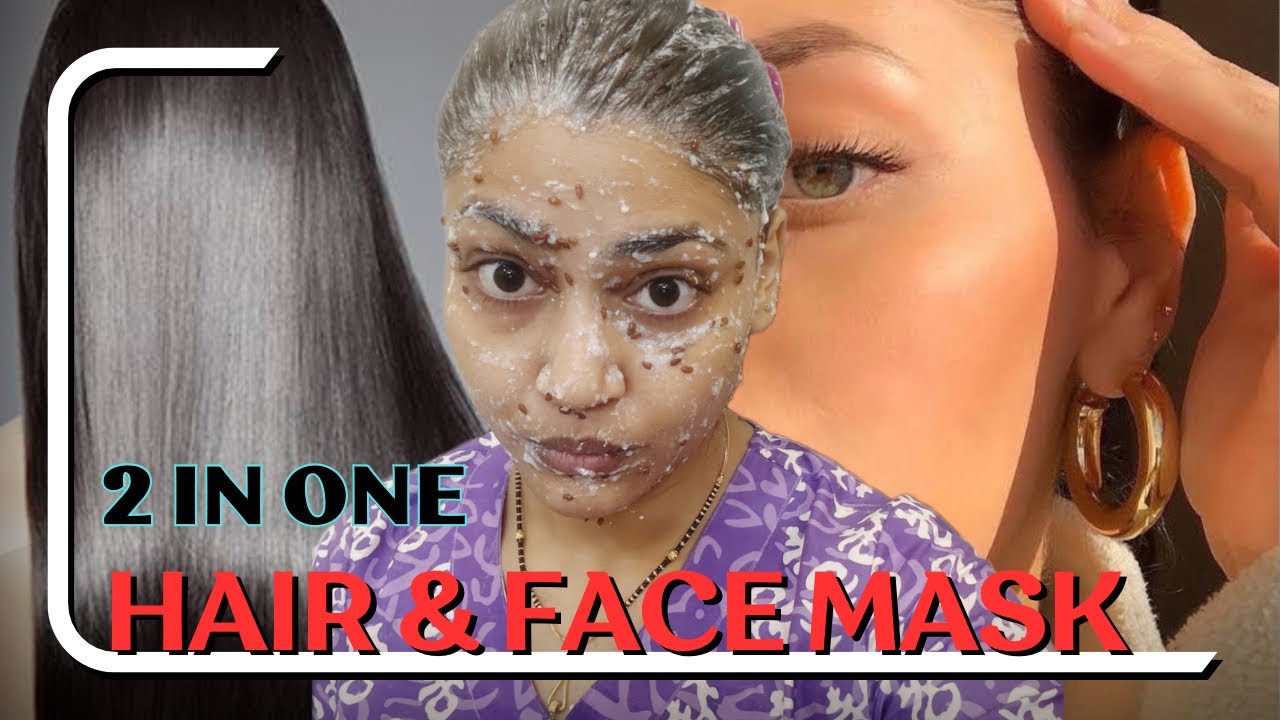 Hair & Face Mask 2 in 1 | Flaxseed mask for FACE & HAIR#glassskin# ...