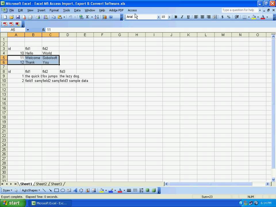 Sobolsoft com How To Use Excel MS Access Import, Export & Convert Software - YouTube